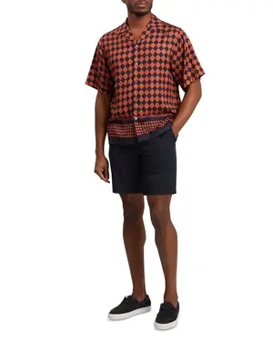 Ted Baker London Jirahu Short Sleeve Regular Fit Border Tile Shirt