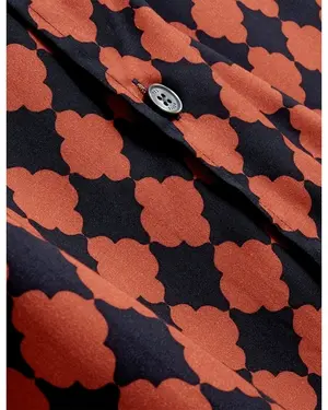 Ted Baker London Jirahu Short Sleeve Regular Fit Border Tile Shirt