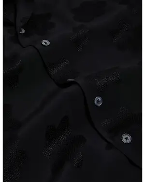 Ted Baker London Thovan Short Sleeve Relaxed Fit Mesh Cut Out Shirt