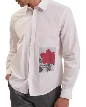 Ted Baker London Alviro Long Sleeve Relaxed Placement Floral Shirt