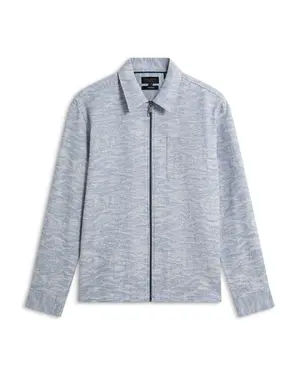 Ted Baker London Erreto Long Sleeve Denim Jacquard Overshirt
