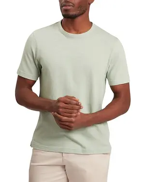 Ted Baker London Bartol Short Sleeve Regular Fit Linen Cotton Tee - Mid Green