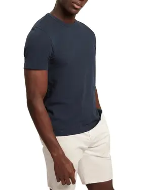 Ted Baker London Bartol Short Sleeve Regular Fit Linen Cotton Tee - Navy