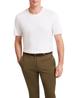 Ted Baker London Bartol Short Sleeve Regular Fit Linen Cotton Tee - White