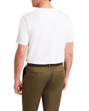 Ted Baker London Bartol Short Sleeve Regular Fit Linen Cotton Tee - White