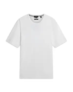 Ted Baker London Bartol Short Sleeve Regular Fit Linen Cotton Tee - White