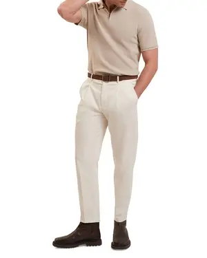 Ted Baker London Deckers Ottoman Quarter Zip Polo - Ecru