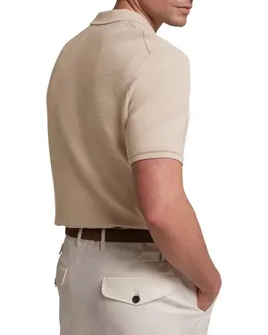 Ted Baker London Deckers Ottoman Quarter Zip Polo - Ecru