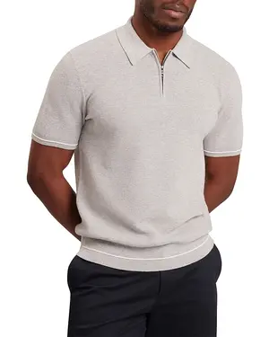 Ted Baker London Deckers Ottoman Quarter Zip Polo - Grey