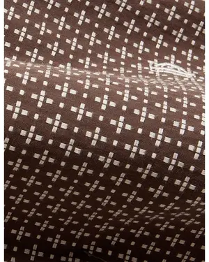 Ted Baker London Merrik Geo Textured Relaxed Fit Camp Shirt - Brown