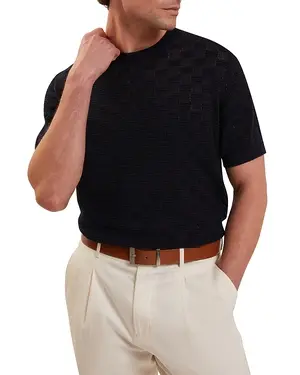 Ted Baker London Watts Textured T-shirt - Navy