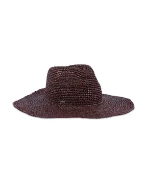 Eugenia Kim Emmanuelle Packable Raffia Fedora - Espresso