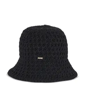Eugenia Kim Anais Packable Knit Bucket Hat - Black