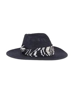 Eugenia Kim Courtney Packable Straw Fedora - Black