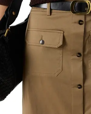 Gerard Darel Jasmina Button-front Midi Skirt