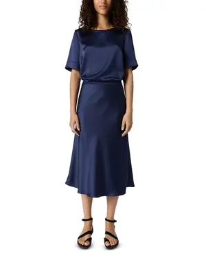 Gerard Darel Jolana Satin Midi Skirt