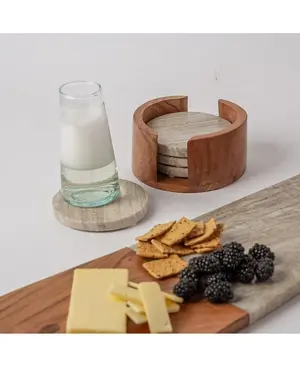 VERVE CULTURE Marble Coaster, Set Of 4