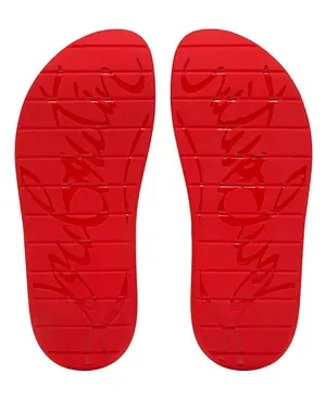 CHRISTIAN LOUBOUTIN Easy Breezy Rubber Slides - Black