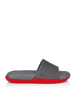 CHRISTIAN LOUBOUTIN Easy Breezy Rubber Slides - Phantom Grey