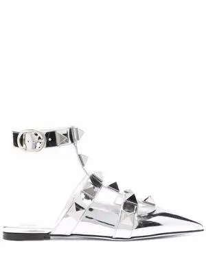 Valentino Garavani Roman Stud Buckled Flats