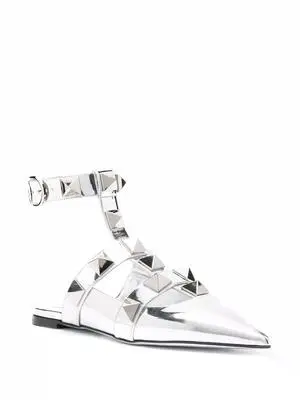 Valentino Garavani Roman Stud Buckled Flats