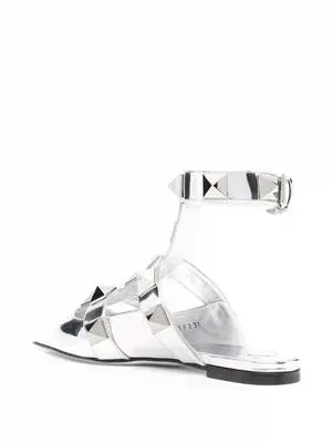 Valentino Garavani Roman Stud Buckled Flats