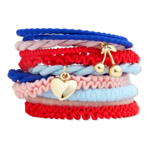 PRODUCT-OBSESSED Set Of 10 Hair Ties With Charms