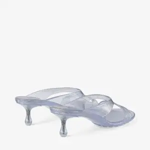 JIMMY CHOO Jelly Drop 50 Glitter Jelly Sandals - Silver
