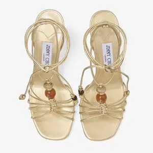 JIMMY CHOO Lova Wedge 85 Sandals - Silver