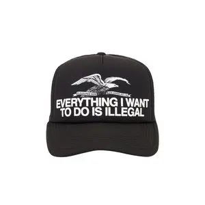PLEASURES Illegal Trucker Cap - Black