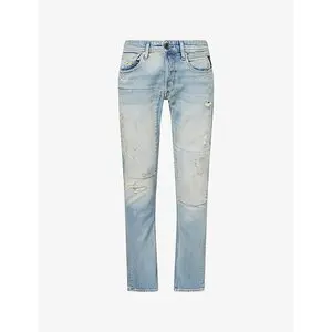 REPLAY Grover Straight-leg Cotton Jeans - Blue