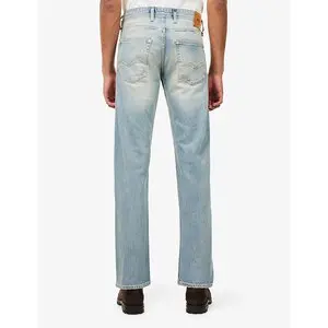 REPLAY Grover Straight-leg Cotton Jeans - Blue