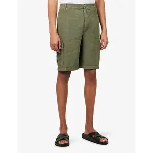 120% Lino Bermuda Linen Shorts - Kaky