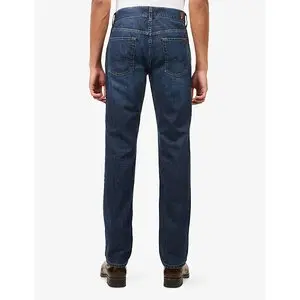 7 For All Mankind Straight Leg Cotton And Silk Blend Jeans