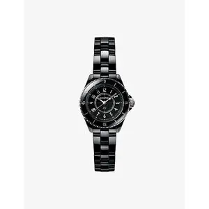 Chanel J12 Steel And Ceramic Quartz Watch - Black