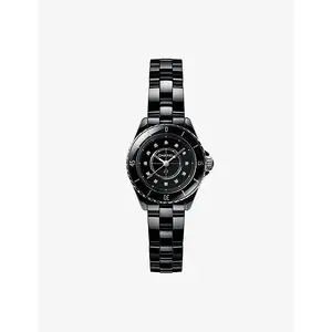 Chanel J12 Steel, Ceramic, And Diamond Quartz Watch - Black