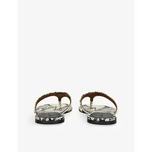 Khaite Archer Thong Leather Flat Sandals