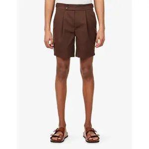 NOBL Josh Smart Linen-blend Tailored Shorts