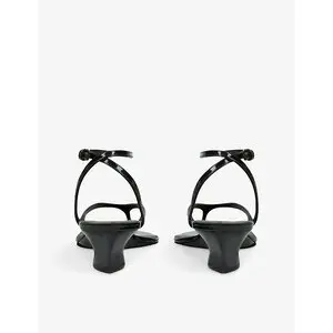 Alaïa Tong" 30 Wedge Leather Heels - Black