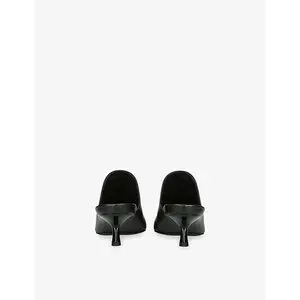 Loewe Emily 45 Leather Heeled Mules - Black