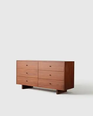 Quince Solid Wood Platform 6-drawer Dresser
