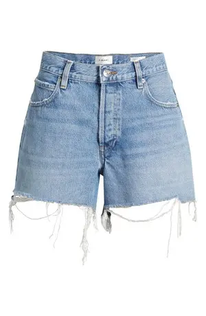 FRAME High Waist Denim Cutoff Shorts - Loretta