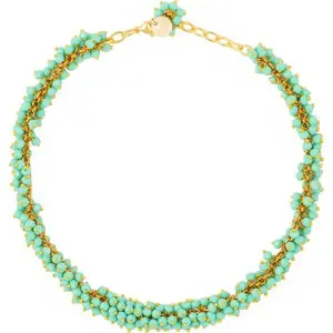 Deepa Gurnani Deepa Gurnani Jemsa Necklace Turquoise