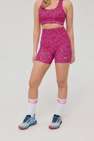 OOSC Infinite High Waisted Biker Shorts With Leopard Print