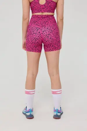 OOSC Infinite High Waisted Biker Shorts With Leopard Print