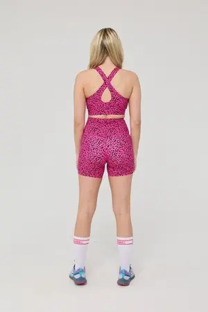 OOSC Infinite High Waisted Biker Shorts With Leopard Print