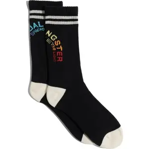 Spiritual Gangster Rainbow Crew Socks - Black