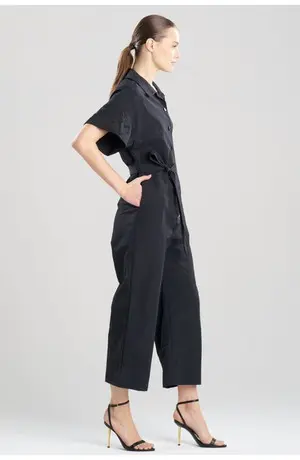 Natori Embellished Taffeta Jumpsuit
