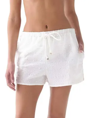 Kate Spade New York Textured Drawstring Shorts