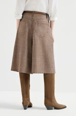 Brunello Cucinelli Sparkling Houndstooth Bermuda Shorts - Brown